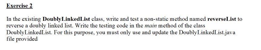 Solved package linkedlists; /** * A basic doubly linked | Chegg.com