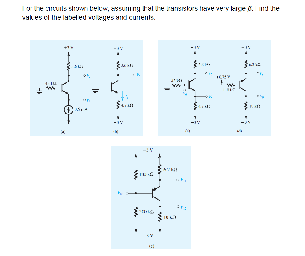 Solved by an EXPERT For the circuits shown below, assuming that the | Chegg.com