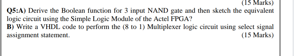 (15 Marks) Q5:A) Derive the Boolean function for 3 | Chegg.com