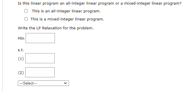 Solved Indicate which of the following is an all-integer | Chegg.com