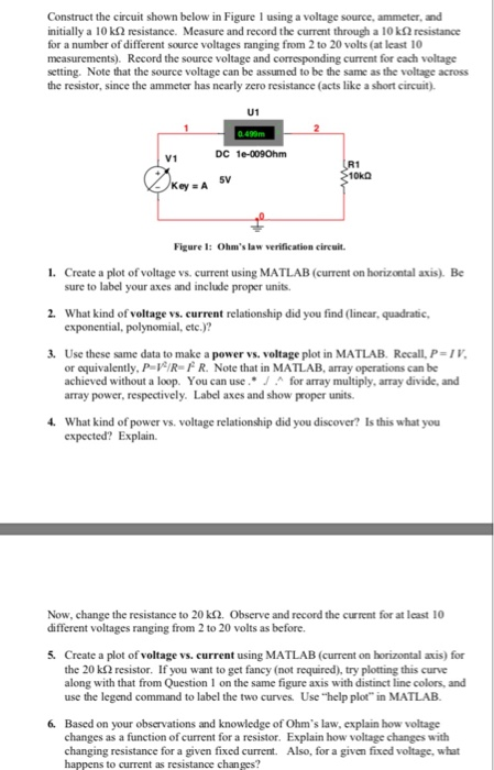Solved Construct the circuit shown below in Figure 1 using a | Chegg.com