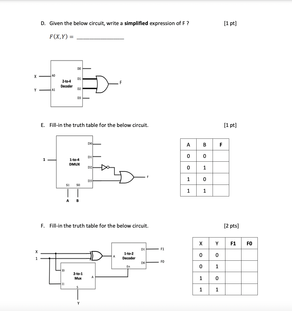 Solved D. Given the below circuit, write a simplified | Chegg.com
