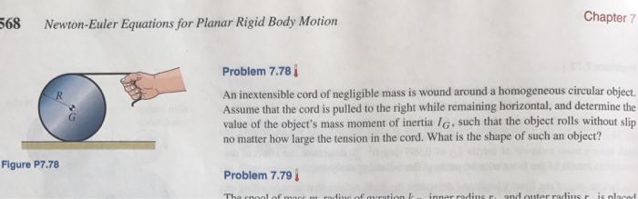Solved Chapter 7 568 Newton-Euler Equations for Planar Rigid | Chegg.com