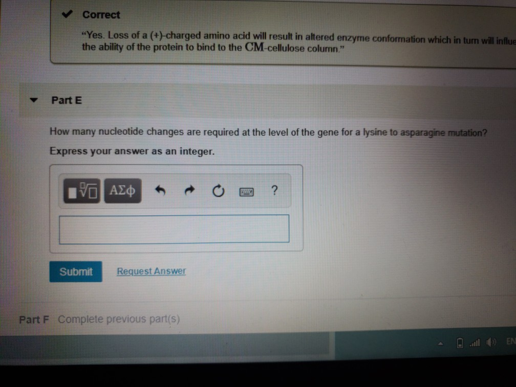 Solved Correct "Yes. Loss of a (+) ch the ability of the | Chegg.com