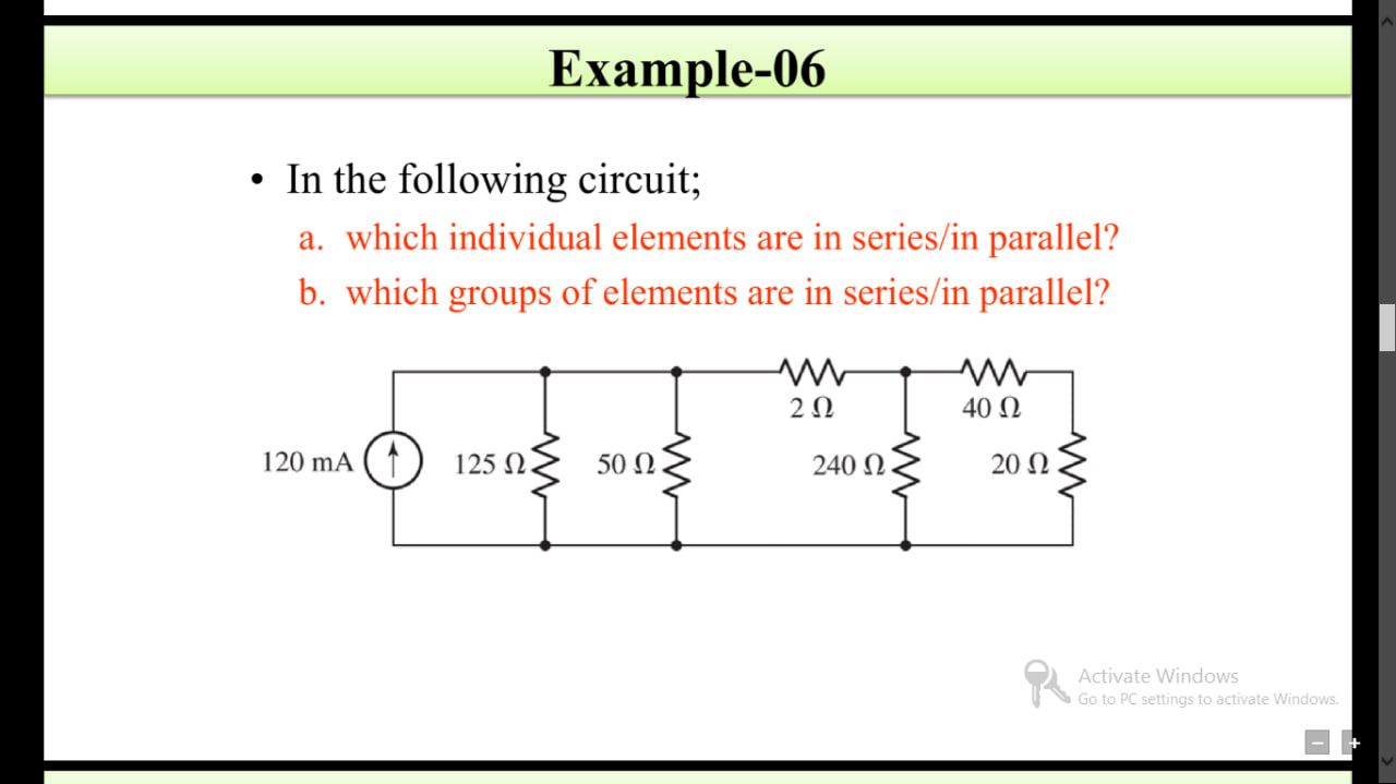 Solved Example-06In the following circuit;a. ﻿which | Chegg.com