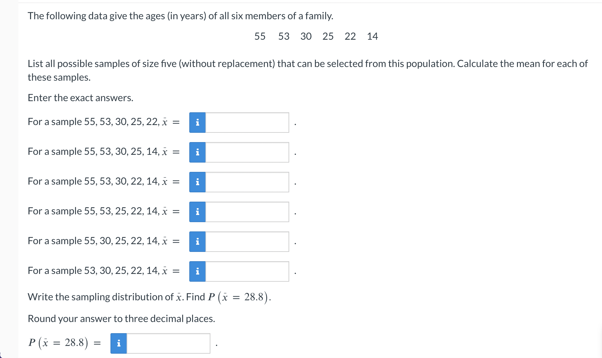 Solved The following data give the ages (in years) of all | Chegg.com