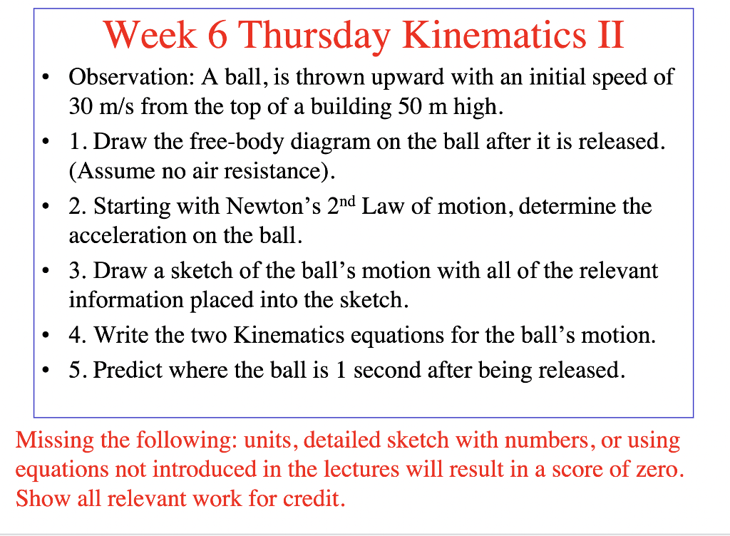 Solved - Observation: A ball, is thrown upward with an | Chegg.com