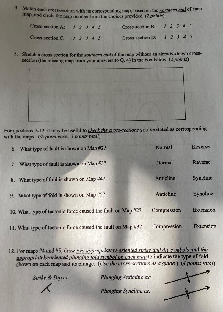 Solved 4. Match cach cross-section with its corresponding | Chegg.com