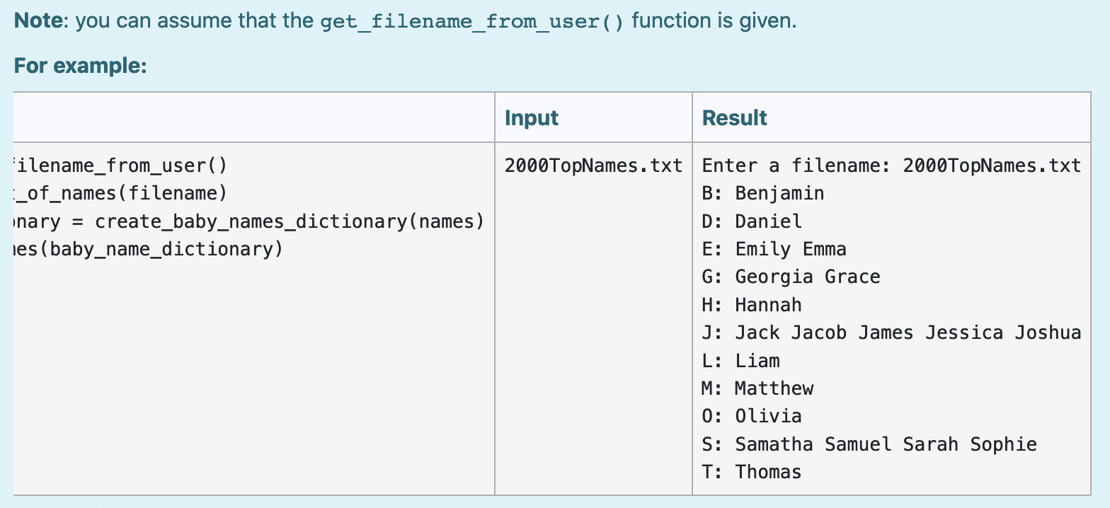 Solved Complete the get_list_of_names (filename) function. | Chegg.com