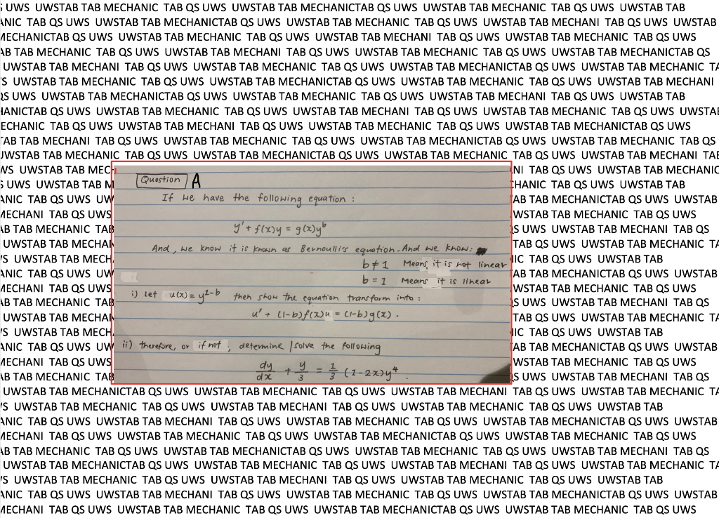 Solved SUWS UWSTAB TAB MECHANIC TAB QS UWS UWSTAB TAB | Chegg.com