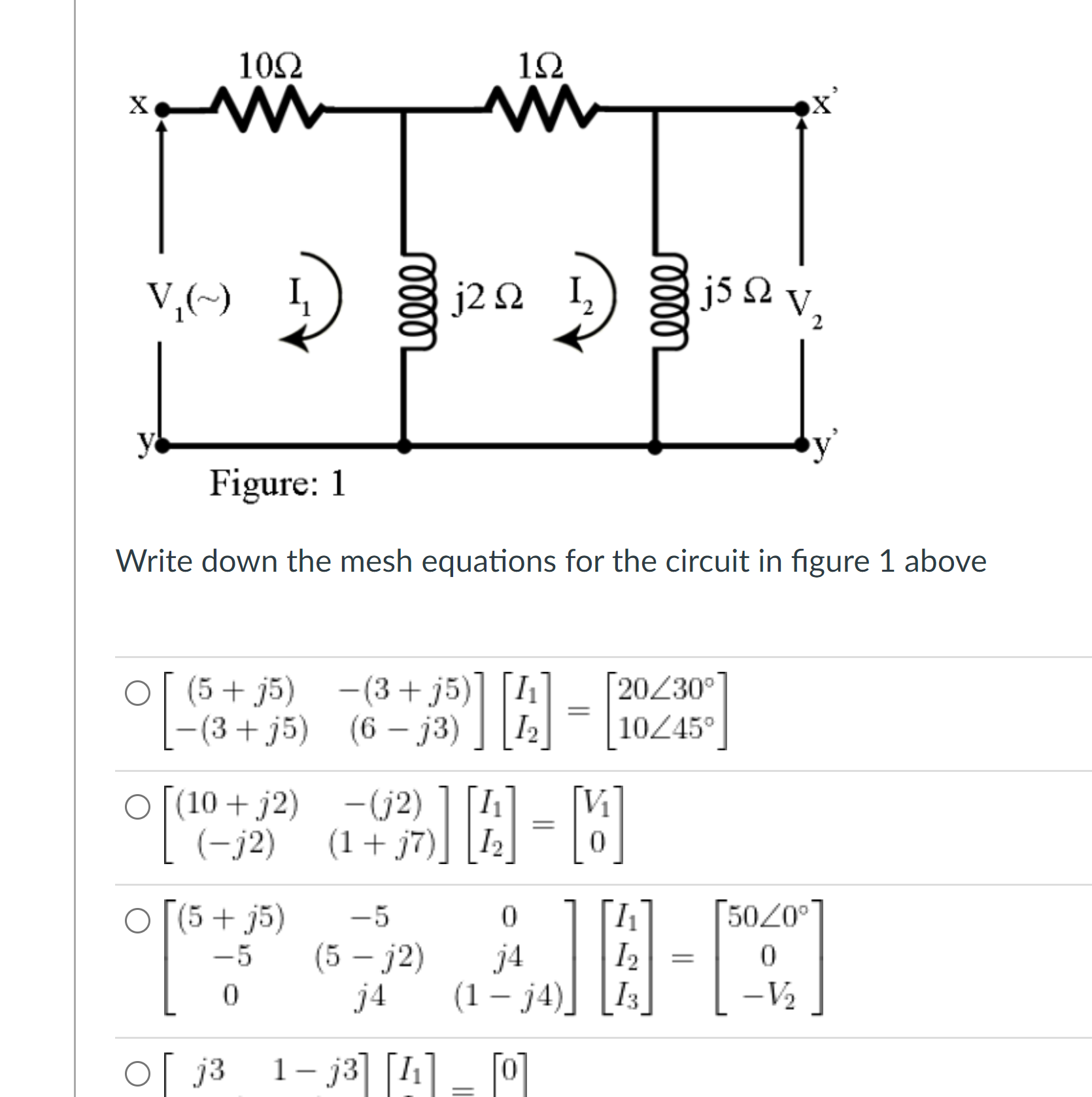 Solved Write down the mesh equations for the circuit in | Chegg.com