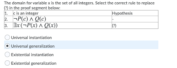 Solved The domain for variable x is the set of all integers. | Chegg.com