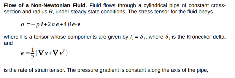 Solved Flow of a Non-Newtonian Fluid. Fluid flows through a | Chegg.com
