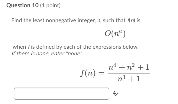 Solved Question 10 (1 point) Find the least nonnegative | Chegg.com