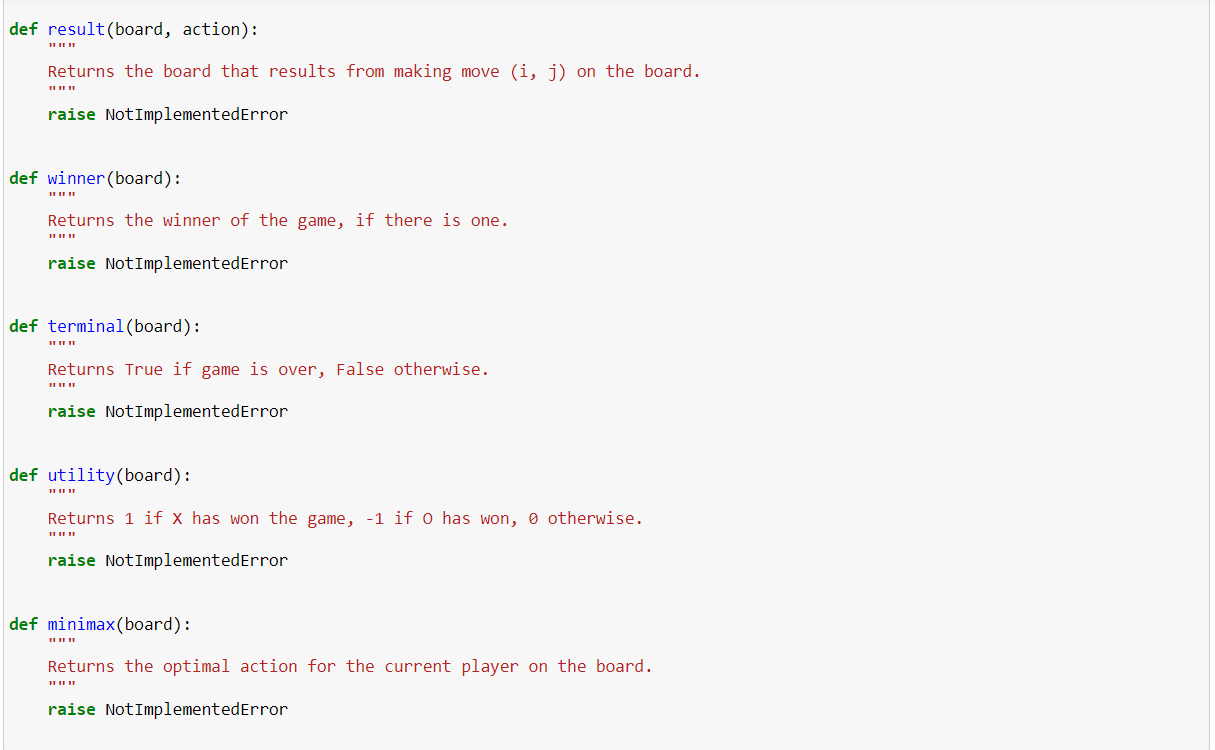 Solved Complete the implementations of player, actions, | Chegg.com