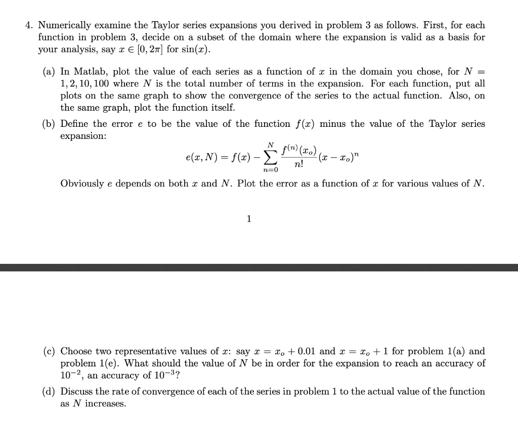 Solved 3. Write down the general expression for Taylor's | Chegg.com