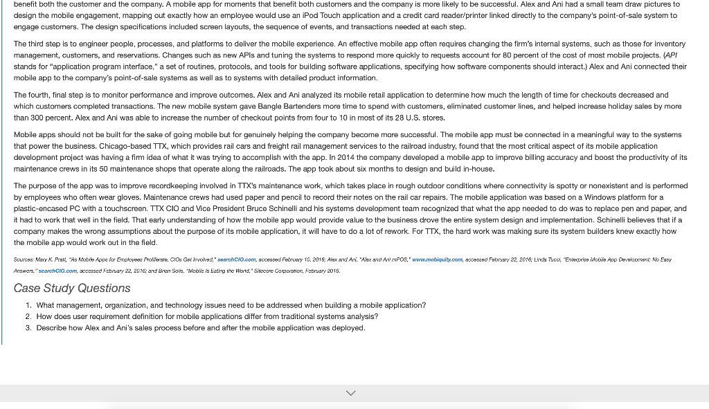 Solved Interactive Session: Technology Developing Mobile | Chegg.com