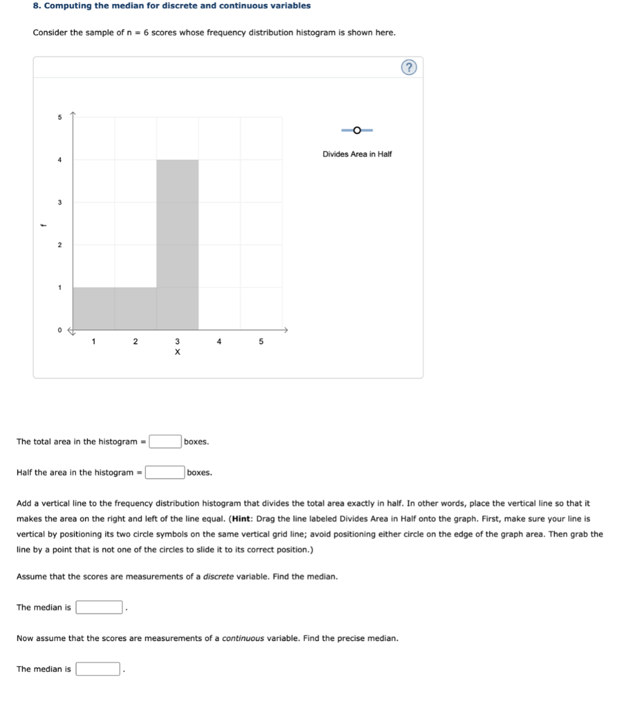 Solved 8. Computing the median for discrete and continuous | Chegg.com