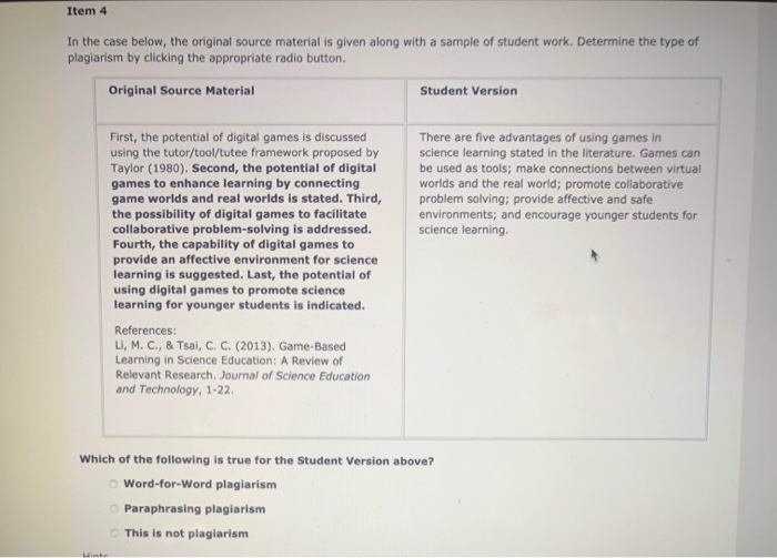 Solved Item 1 In the case below, the original source | Chegg.com