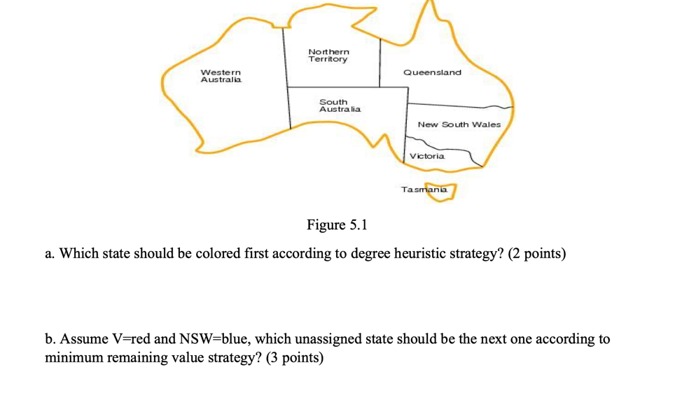 The following figure is the map of Australia and we | Chegg.com