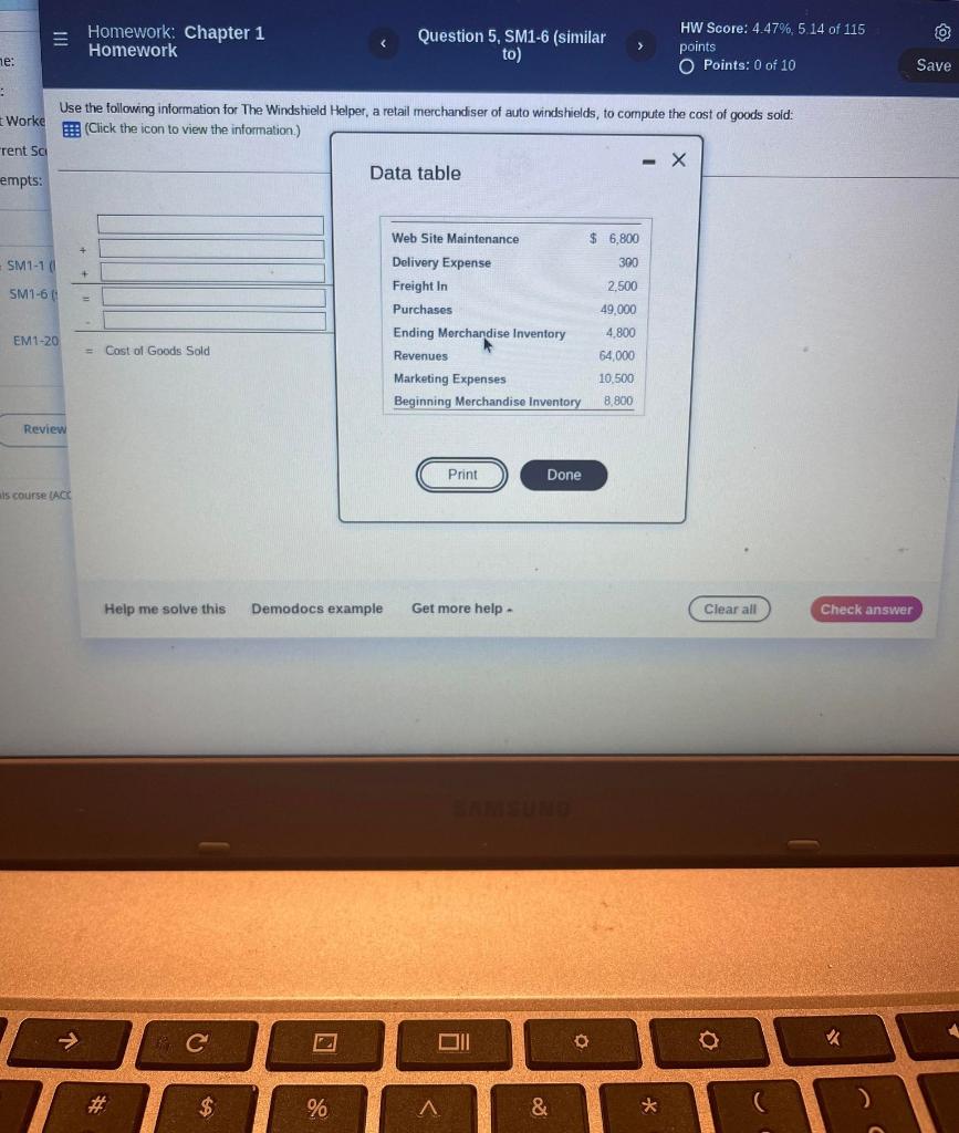 Solved Homework: Chapter 1 Homework 0 Question 5. SM1-6 | Chegg.com