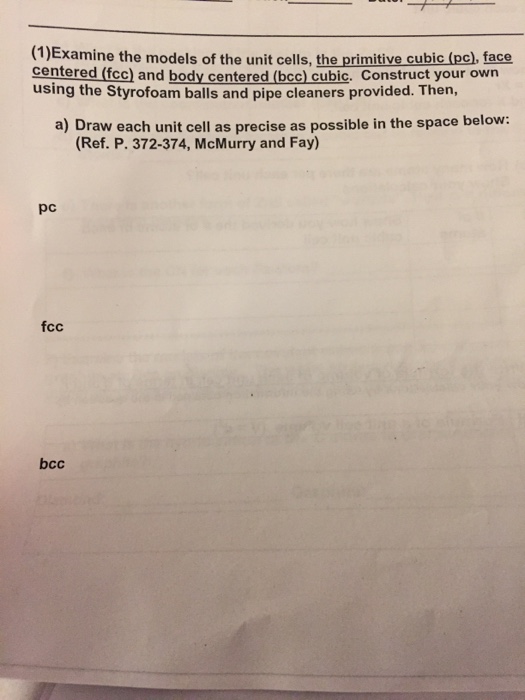 Solved Examine the models of the unit cells, the primitive | Chegg.com