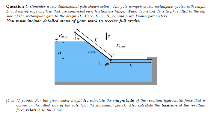 Solved Question 5 Consider a two-dimensional gate shown | Chegg.com