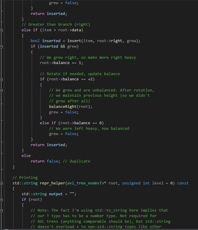 Solved (C++) Here is an AVL Tree implementation that does | Chegg.com