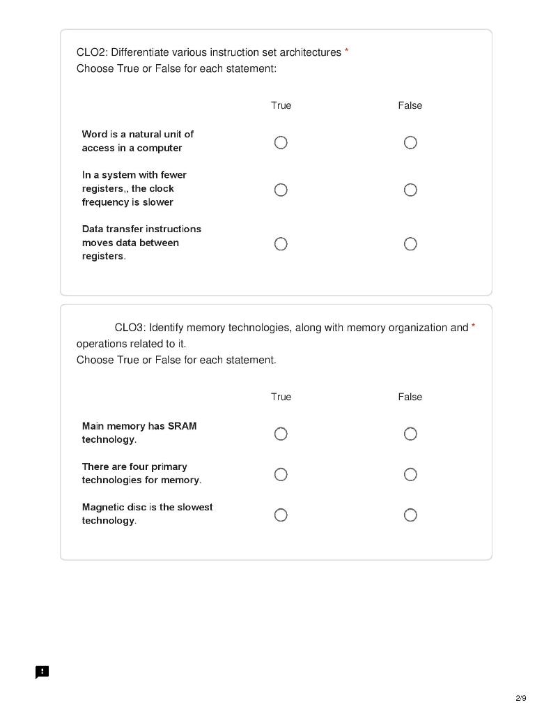 Solved CLO1: Identify machine-level data representation. | Chegg.com