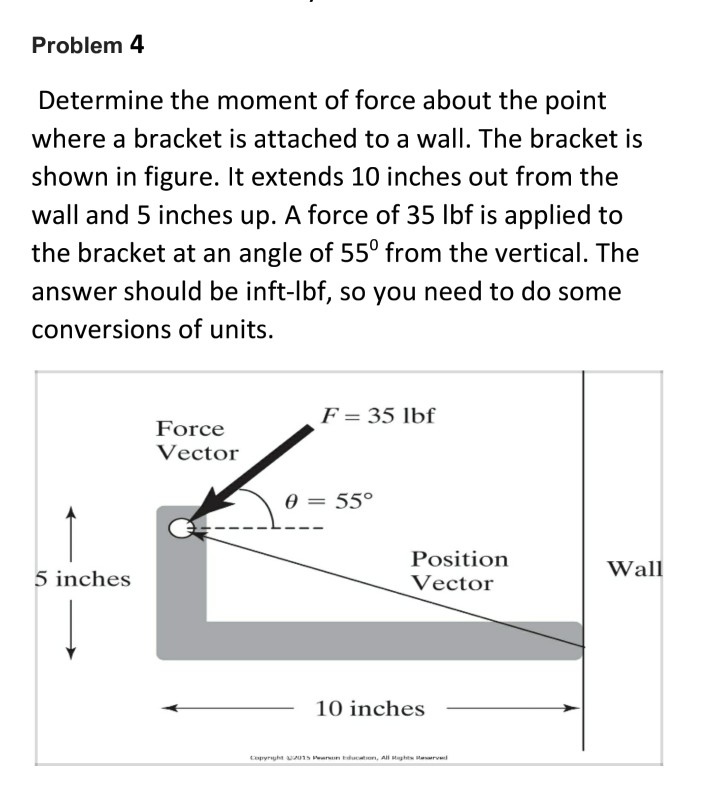 Solved Problem 4 Determine the moment of force about the | Chegg.com