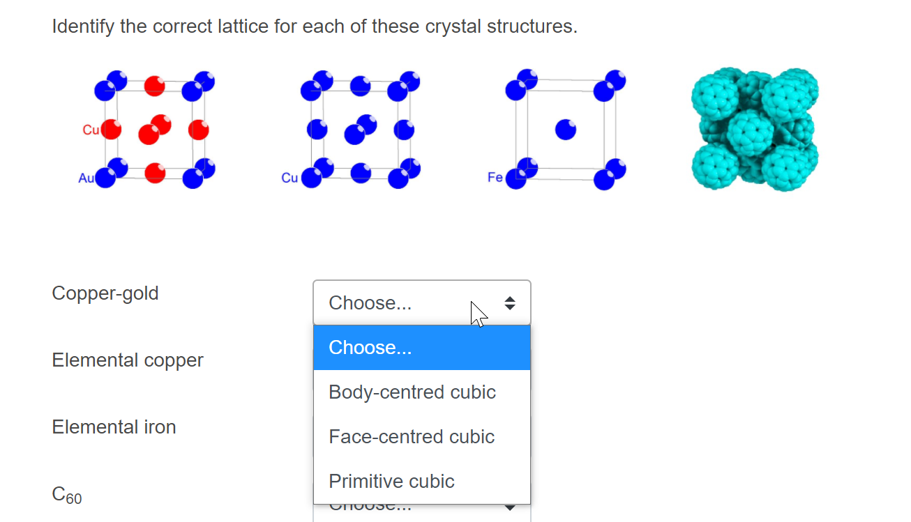 Solved Identify the correct lattice for each of these | Chegg.com