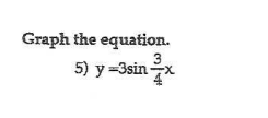 Solved Graph the equation. 3 5) y=3sin * | Chegg.com