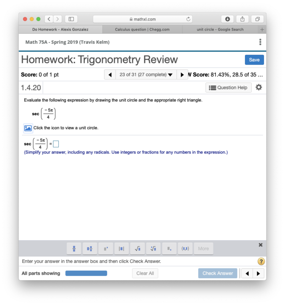 Solved mathxl.com Do Homework-Alexis Gonzalez Calculus | Chegg.com