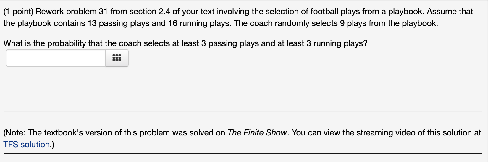 Solved 1 Point Rework Problem 16 From Section 2 2 Of Your