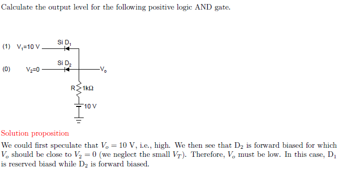 Solved Calculate the output level for the following positive | Chegg.com