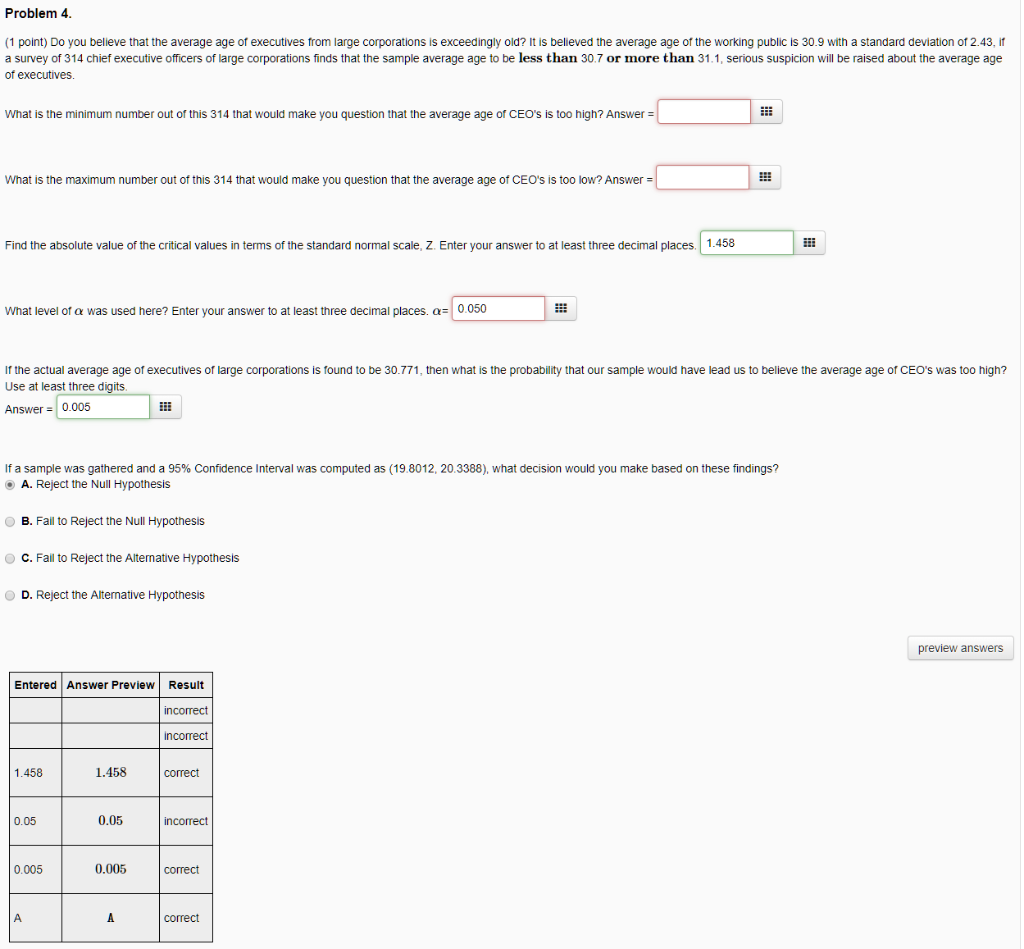 Solved Problem 4 (1 point) Do you believe that the average | Chegg.com