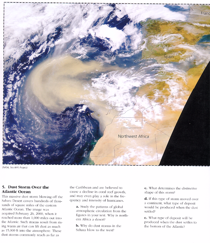 5. Dust Storm Over the the Caribbean and are believed | Chegg.com