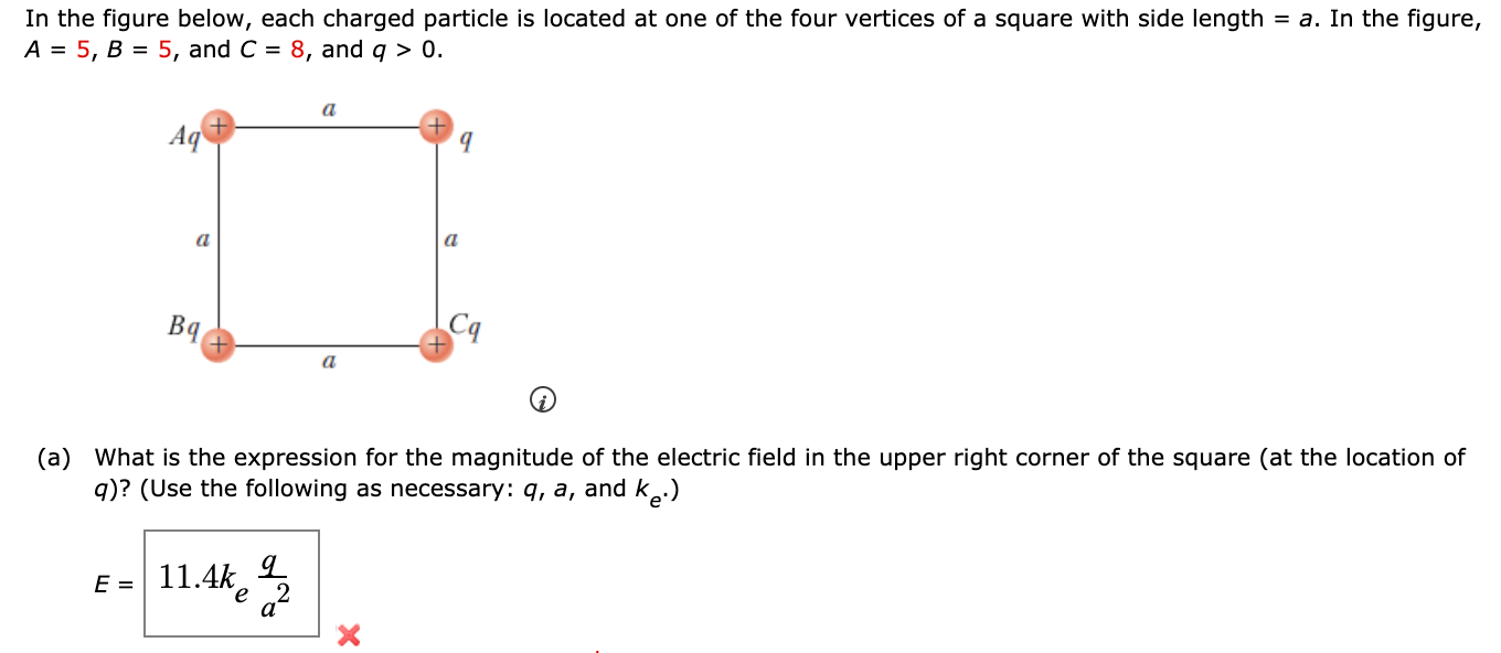 Solved In the figure below, each charged particle is located | Chegg.com