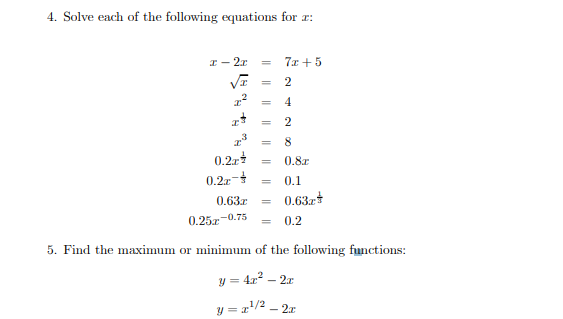 Solved 4. Solve each of the following equations for r: - 2r | Chegg.com