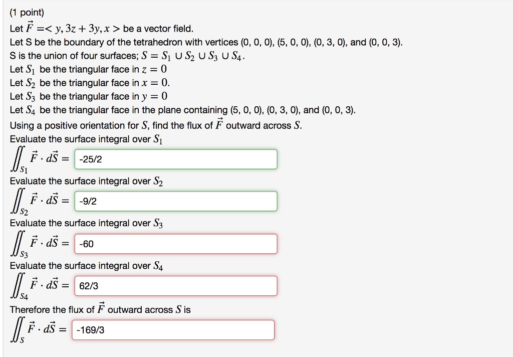 Solved (1 point) Let F be a vector field | Chegg.com