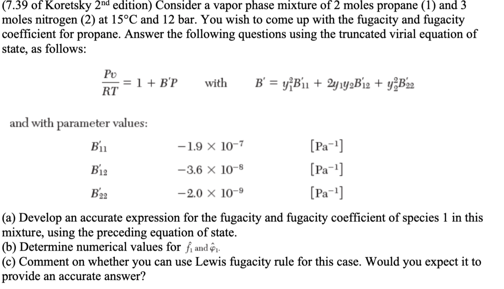 Solved (7.39 of Koretsky 2nd edition) Consider a vapor phase | Chegg.com