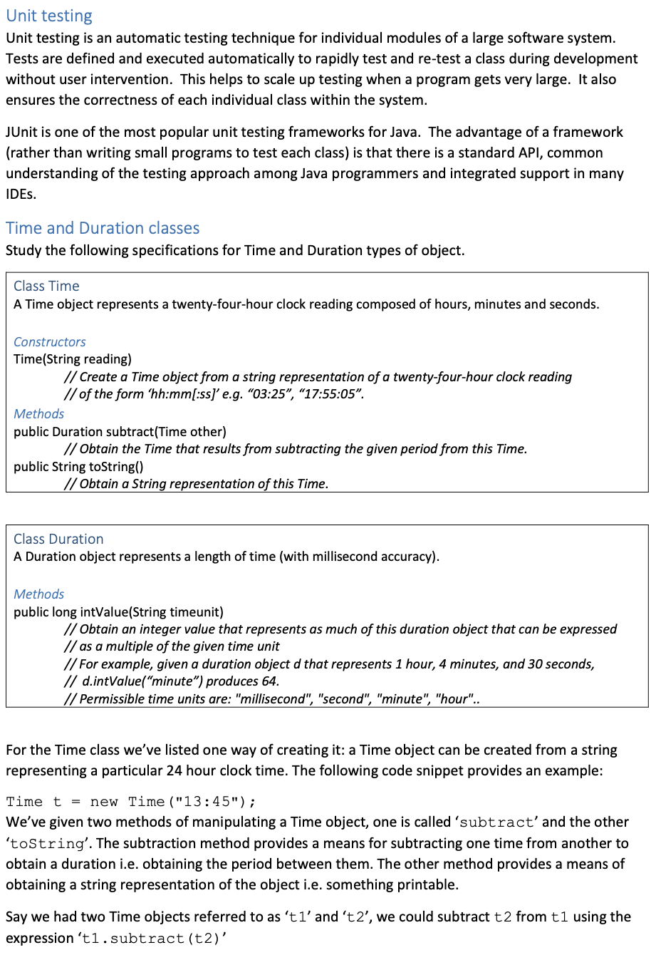 Solved Unit testing Unit testing is an automatic testing | Chegg.com