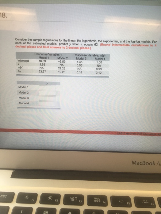 Solved Consider the sample regressions for the linear, the | Chegg.com