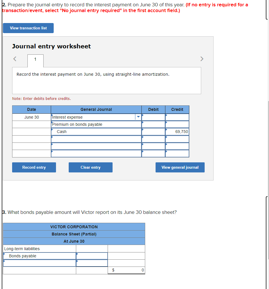 Solved 2. Prepare the journal entry to record the interest | Chegg.com
