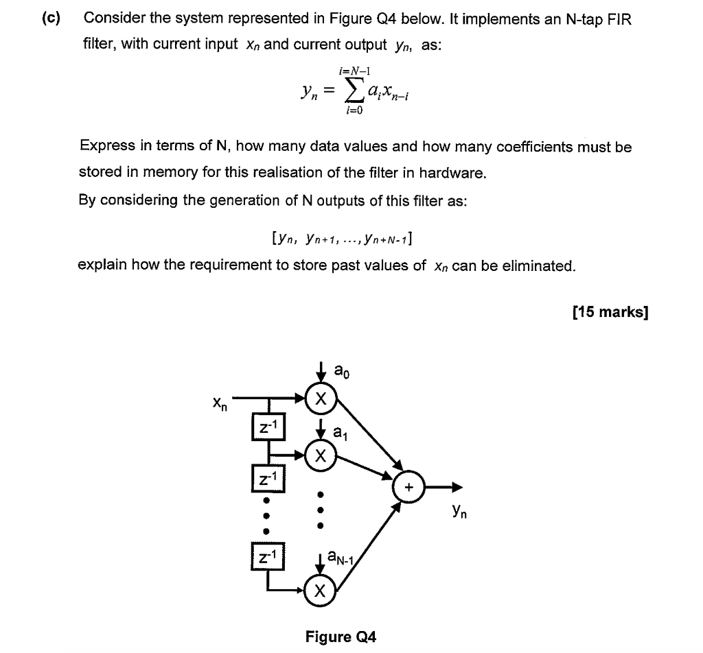 Solved (c) ( Consider the system represented in Figure Q4 | Chegg.com