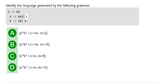 Solved Identify the language generated by the following | Chegg.com