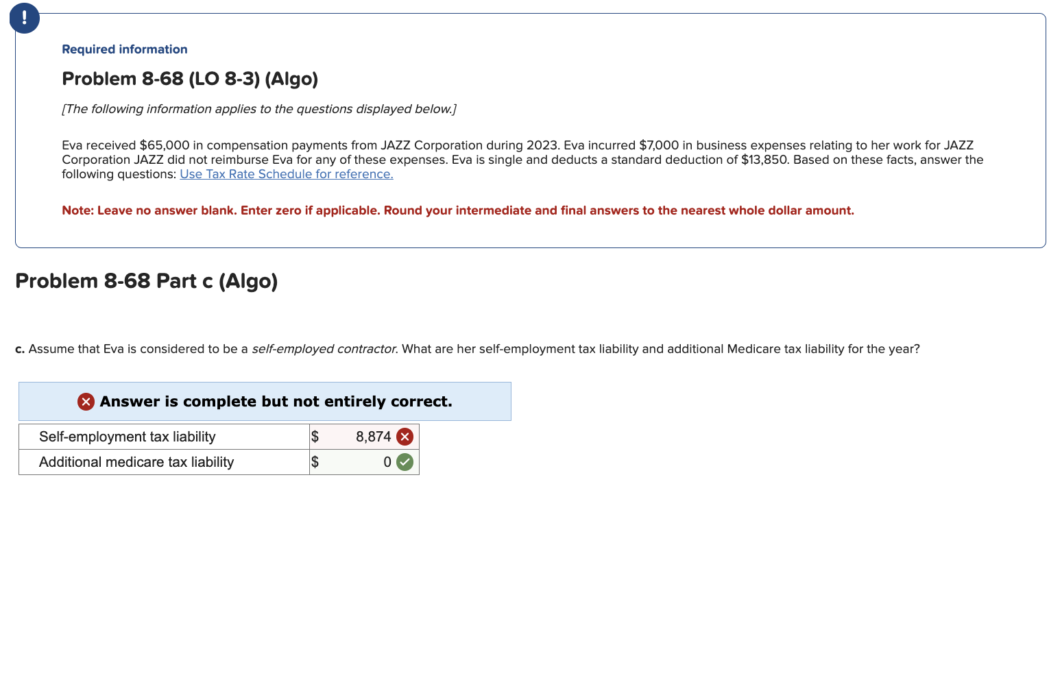 Solved Problem 8-68 (LO 8-3) (Algo) [The following | Chegg.com