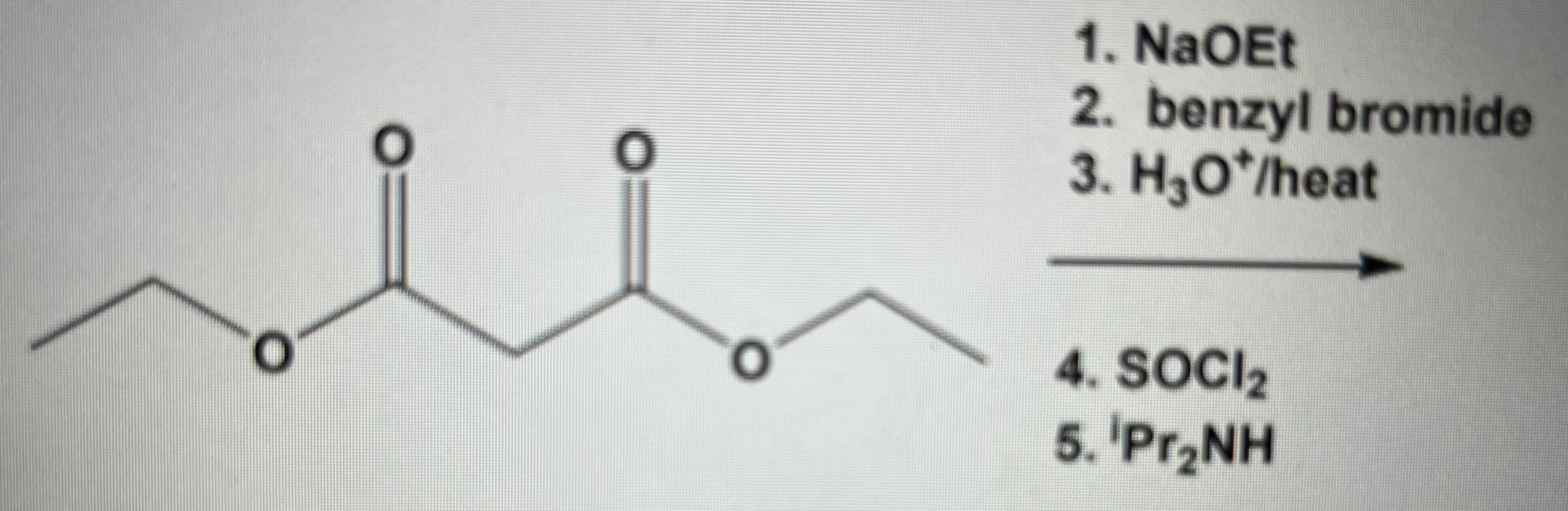 Solved 1. NaOEt 2. 1-bromopentane 3. NaOEt 4. Mel 5. | Chegg.com