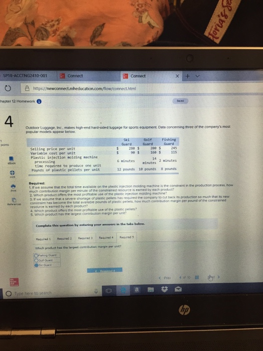 Solved SP18-ACCTNG2410-001 Connect Cannect O B | Chegg.com