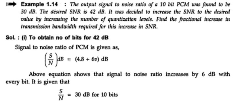Solved 13xd Example 1.14 : The output signal to noise ratio | Chegg.com